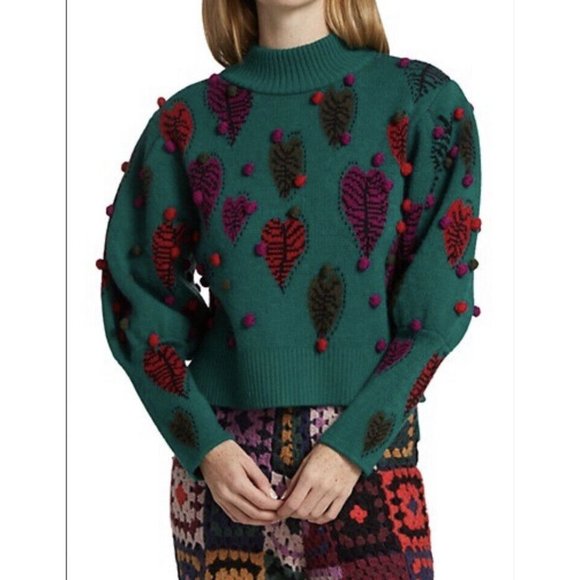 FARM Rio | Sweaters | Farm Rio Anthropologie Monstera Hearts ...